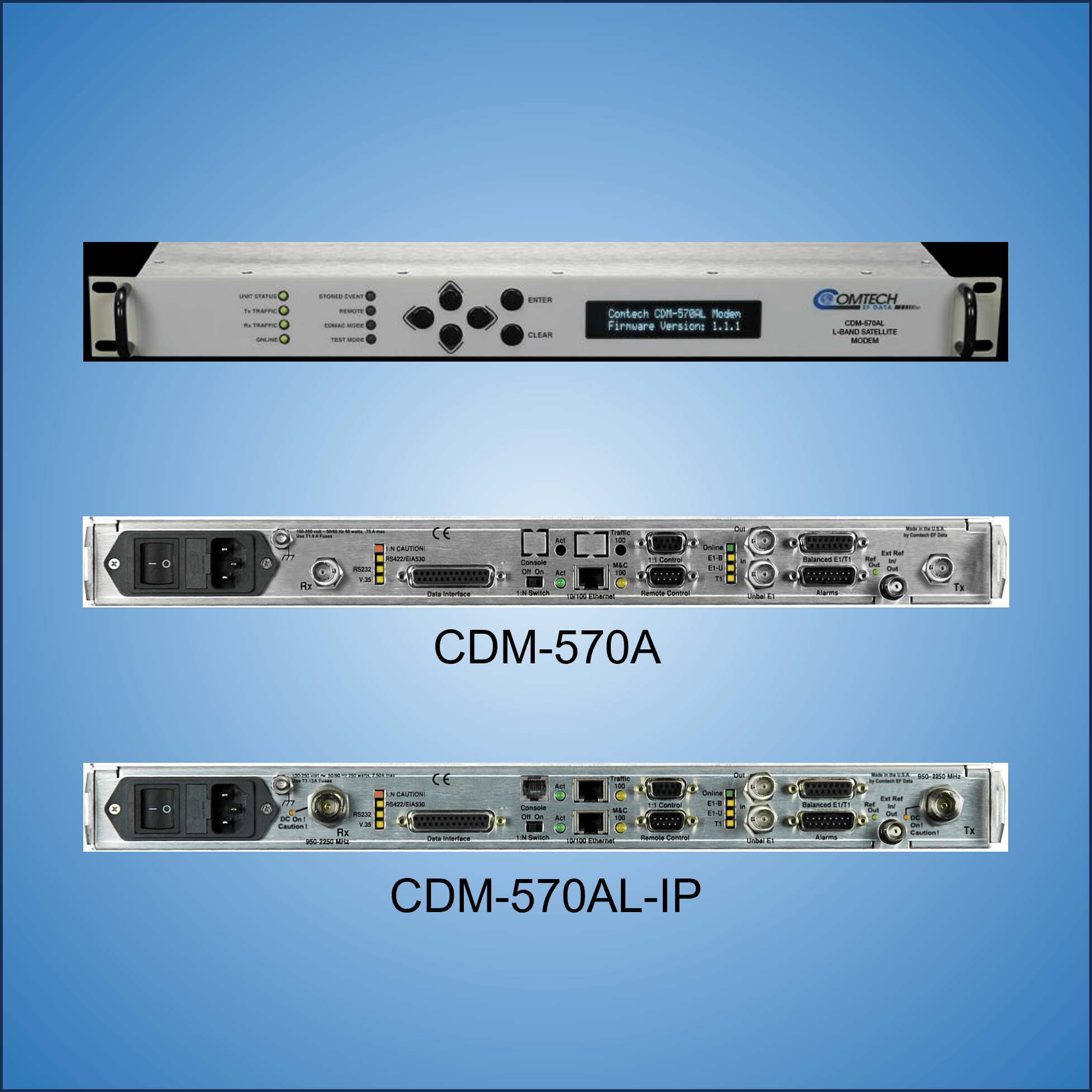 Comtech CDM-570A/L & CDM-570A/L-IP Satellite Modems Router Comtech ...
